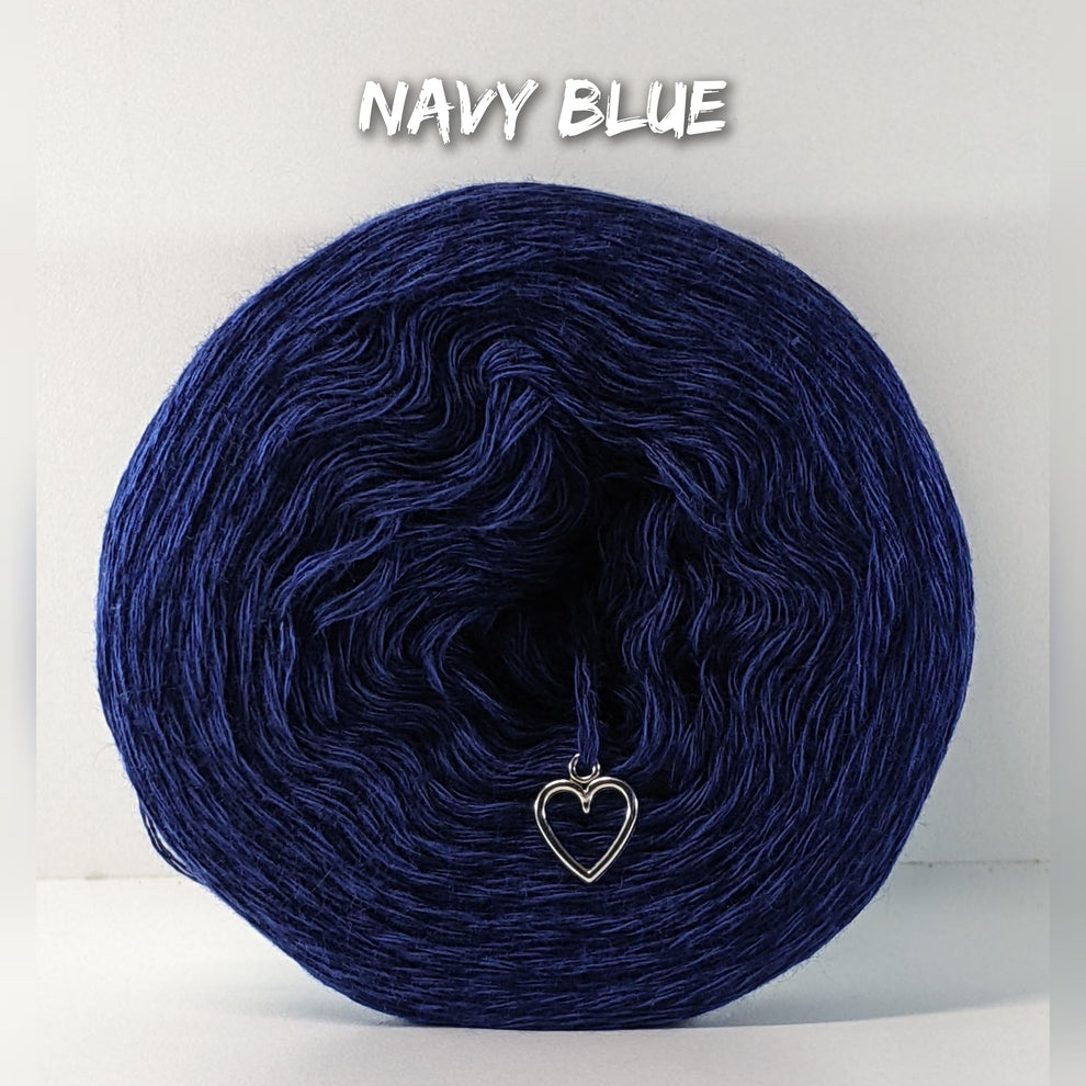 NAVY BLUE - Bamboo/Cotton Yarn: 50/50 mix - Sustainable Yarn – Fantasy ...